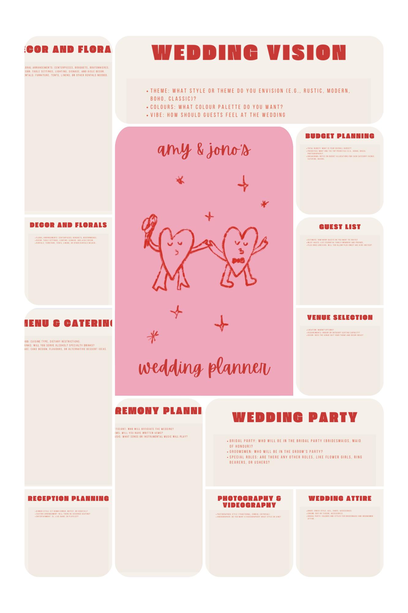 Ultimate Wedding Planner Checklist | Digital Download Wedding Organiser ...