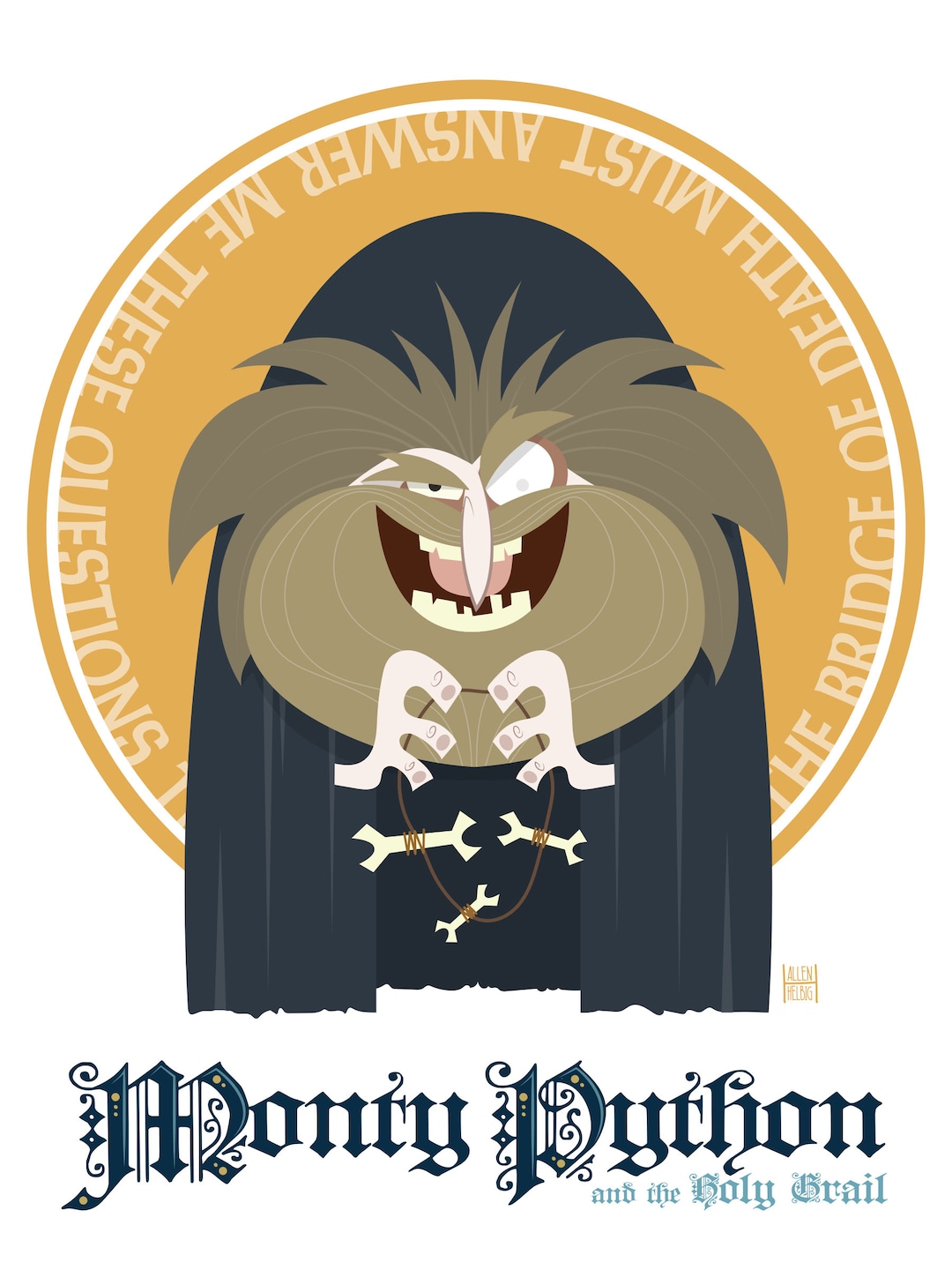 Monty Python and the Holy Grail Bridgekeeper Print - Etsy