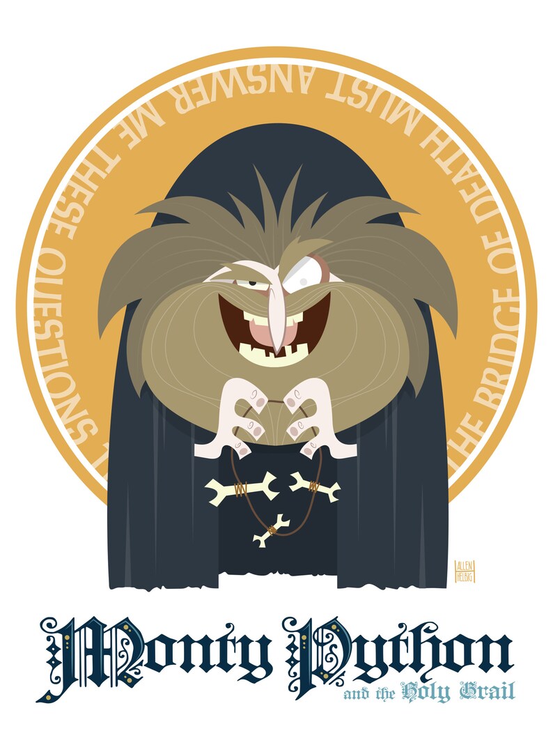 Monty Python and the Holy Grail Bridgekeeper Print - Etsy