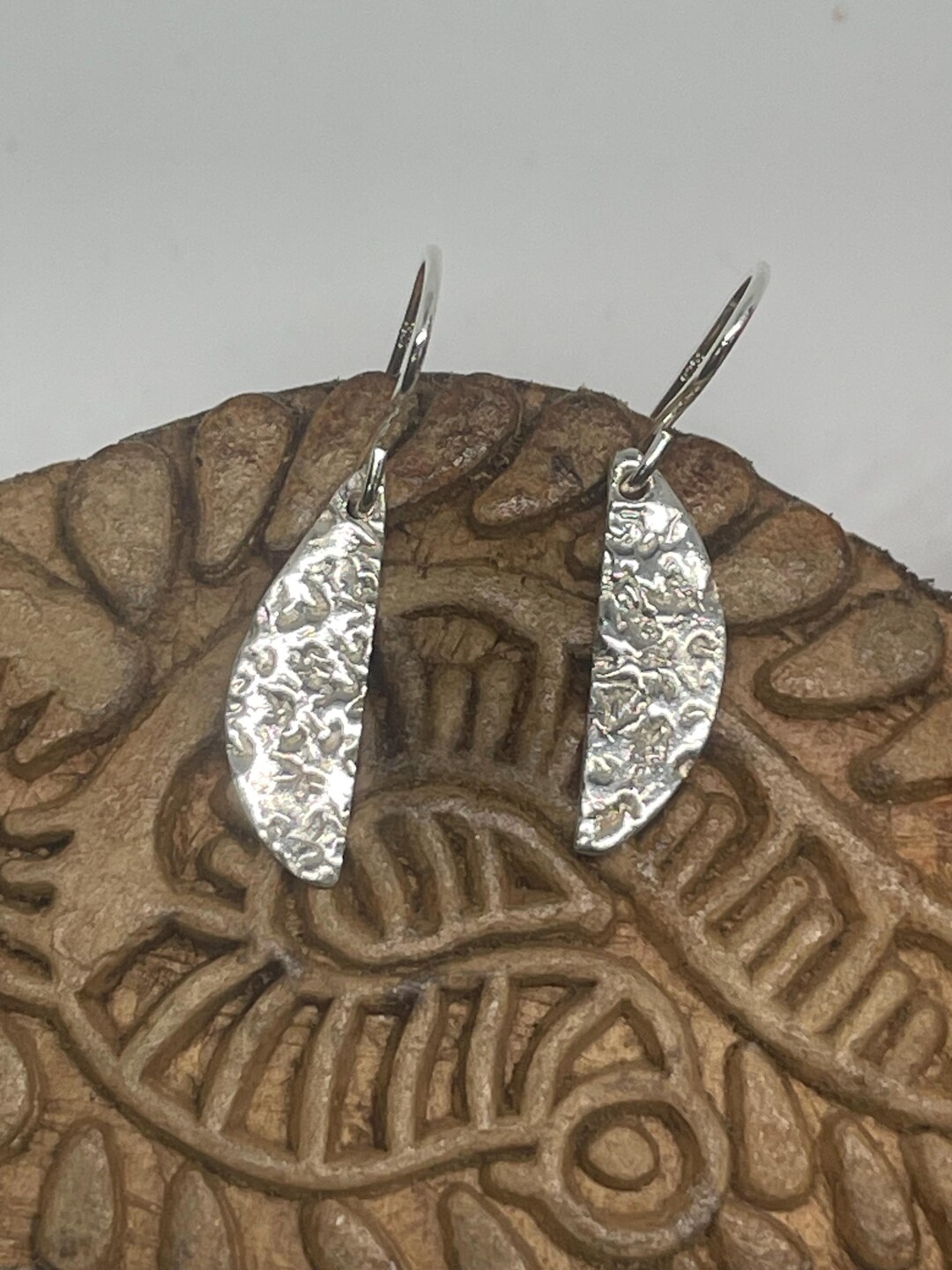 New Moon Slithers Silver Drop Earrings | Recycled Silver - Etsy