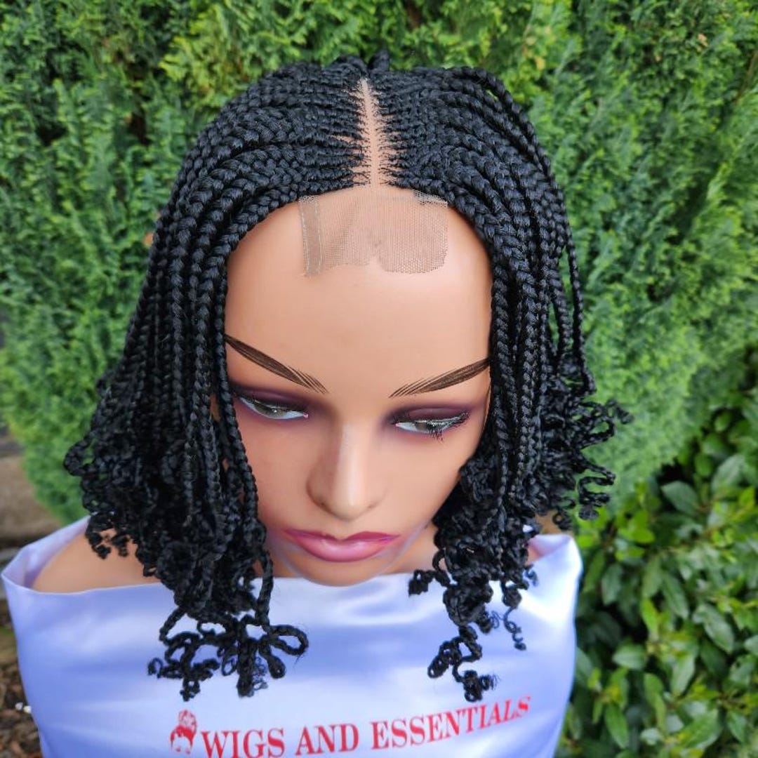 Tina Box Braid for Women, Braided Wig, Wig With Human Hair Closure ...