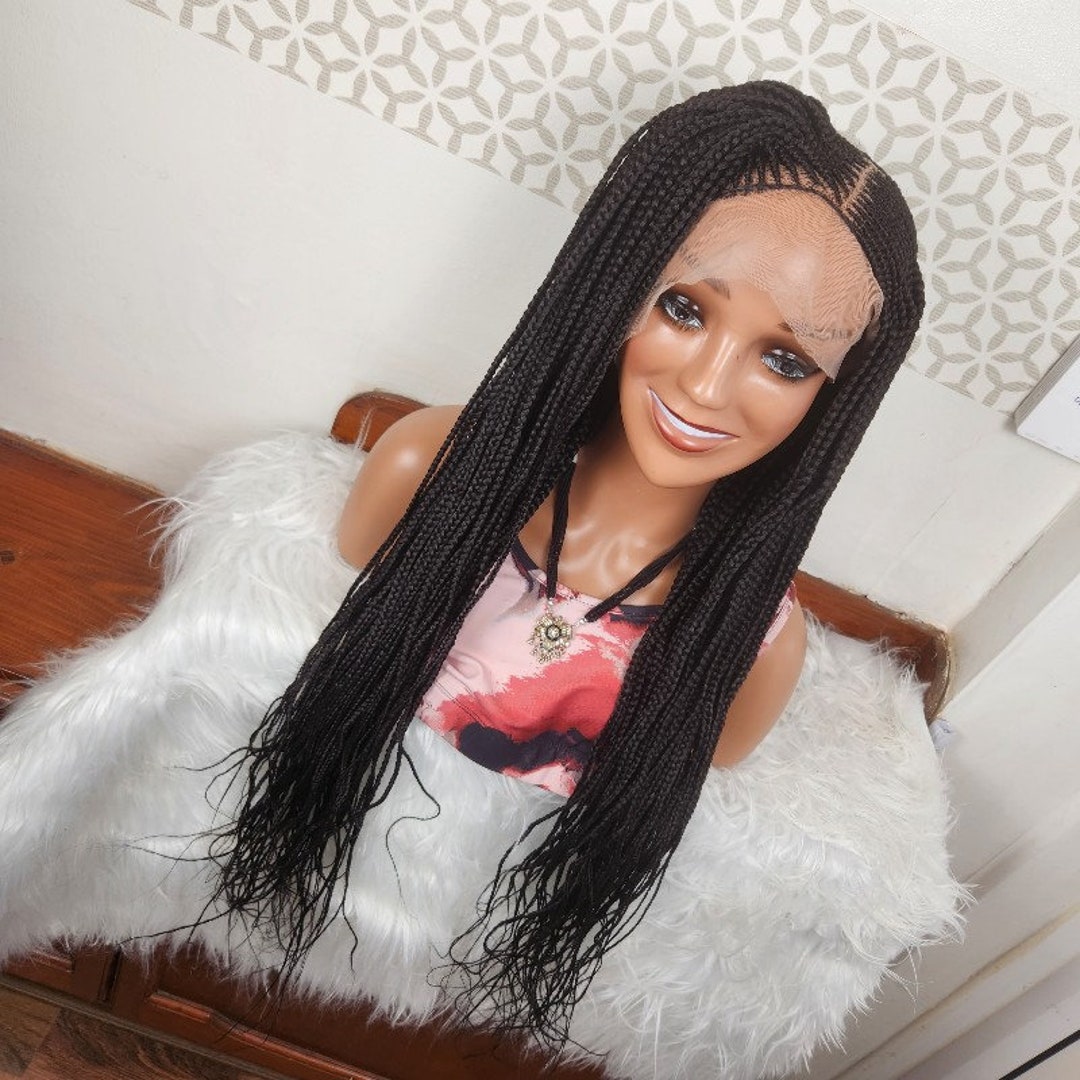 Emily Cornrow and Box Braid Wig on Fulllace for Women, Braided Wig ...