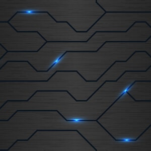 Abstract Cyberpunk Wallpaper Blue and Black Line Wall Mural Geometric ...