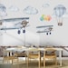 Pastel Color Aircraft Kids Room Wallpaper Plane and Air - Etsy