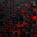 3D Abstract Cyberpunk Wallpaper Red and Black Square Wall Mural ...
