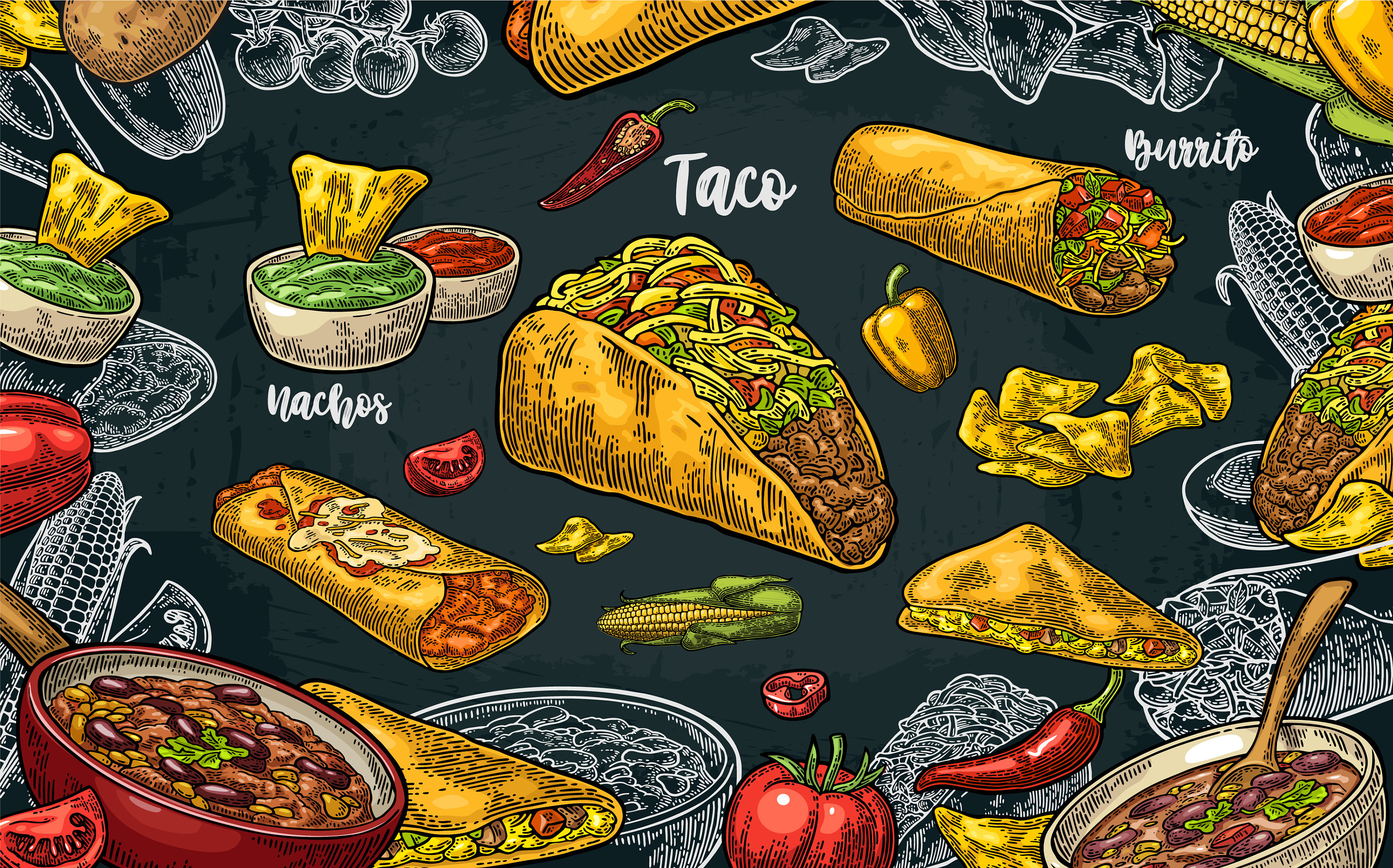 Mexican Menu Backgrounds