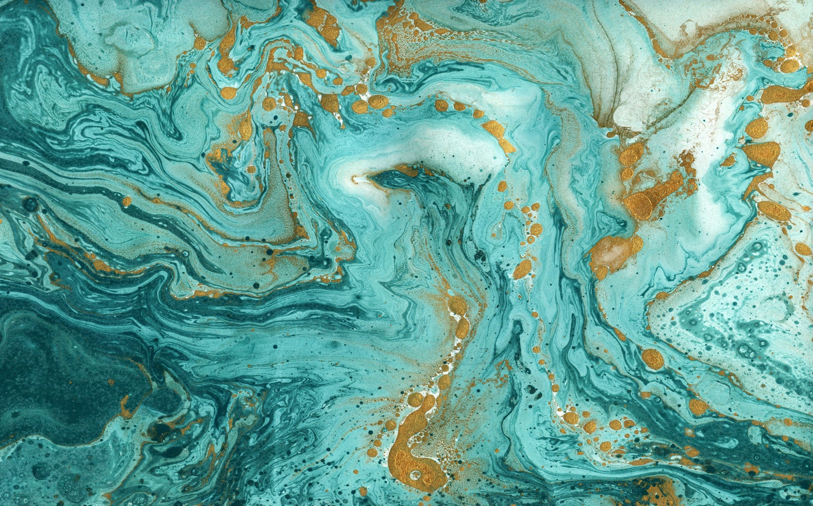 Green Marble With Golden Splash Wallpaper Gold Veins Wall - Etsy