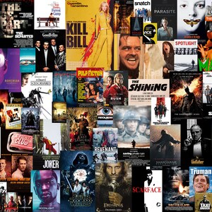 Movie Poster Collage Wallpaper - Peel and Stick Wall Mural - Etsy