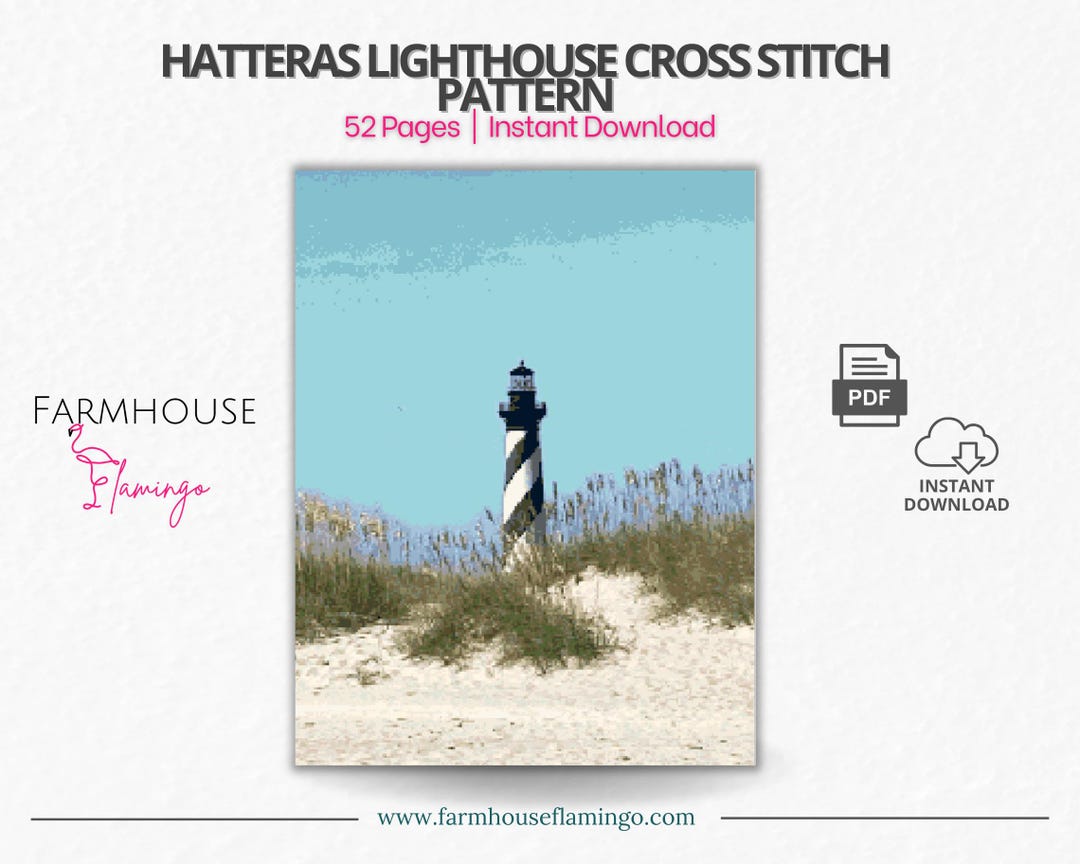 Hatteras Lighthouse Needlework Pattern - Etsy