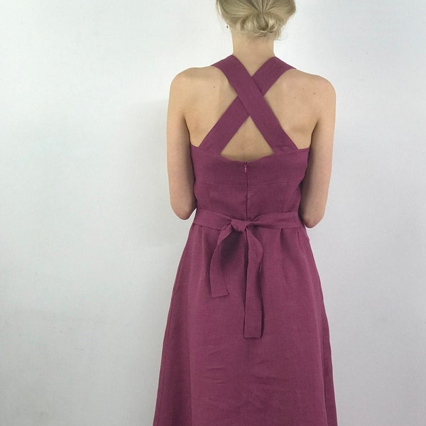 Cross Back Dress - Etsy UK
