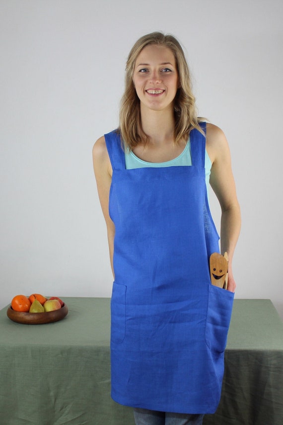 Japanese Apron/ Linen Apron/ Cross Back Apron/ Modern Apron/ - Etsy