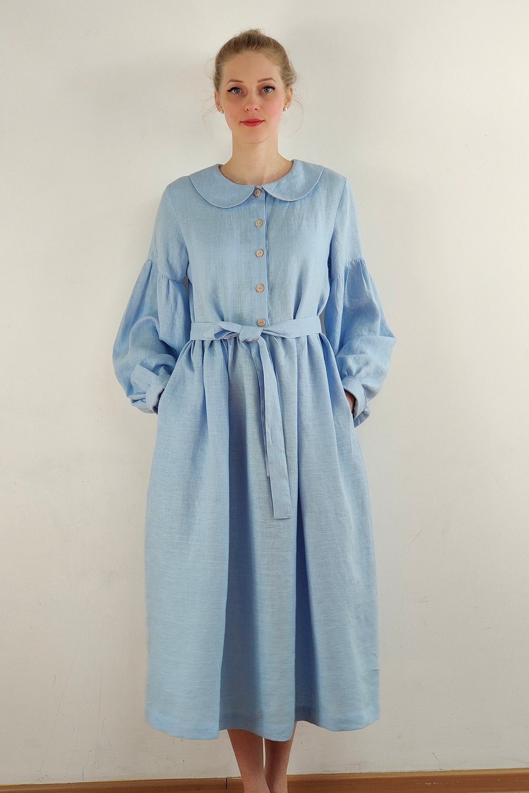 Made to Order Pure Linen Maxi Dress for Women/ Maxi Dress/ Linen Dress ...