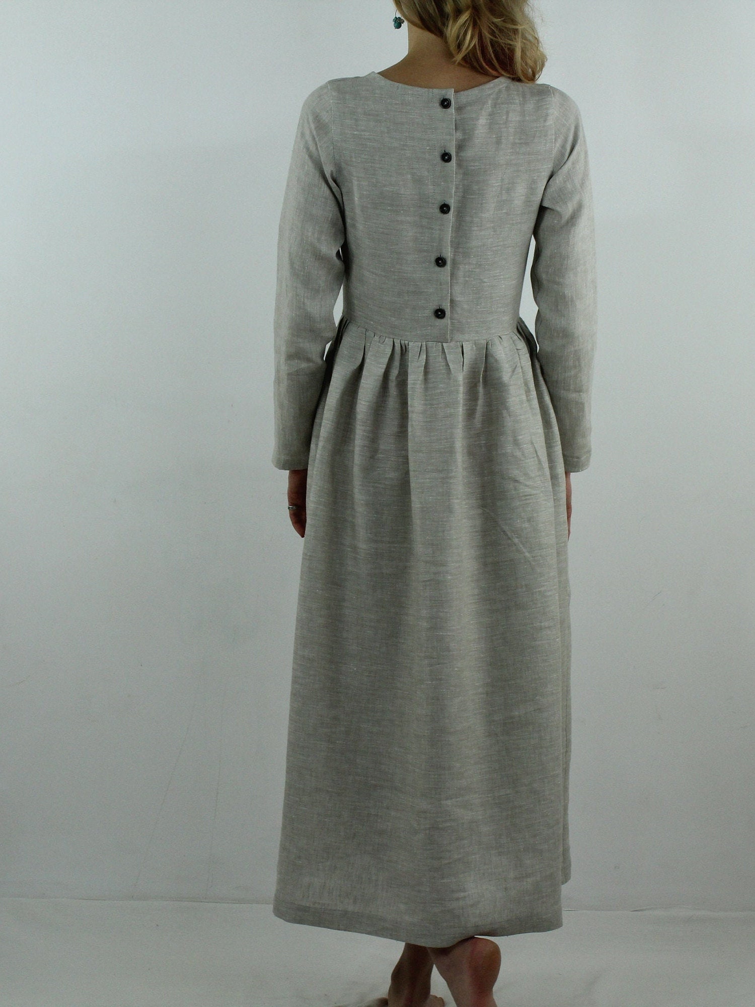 Made to Order Linen Maxi Dress, Linen Women Dress , Linen Casual Dress ...
