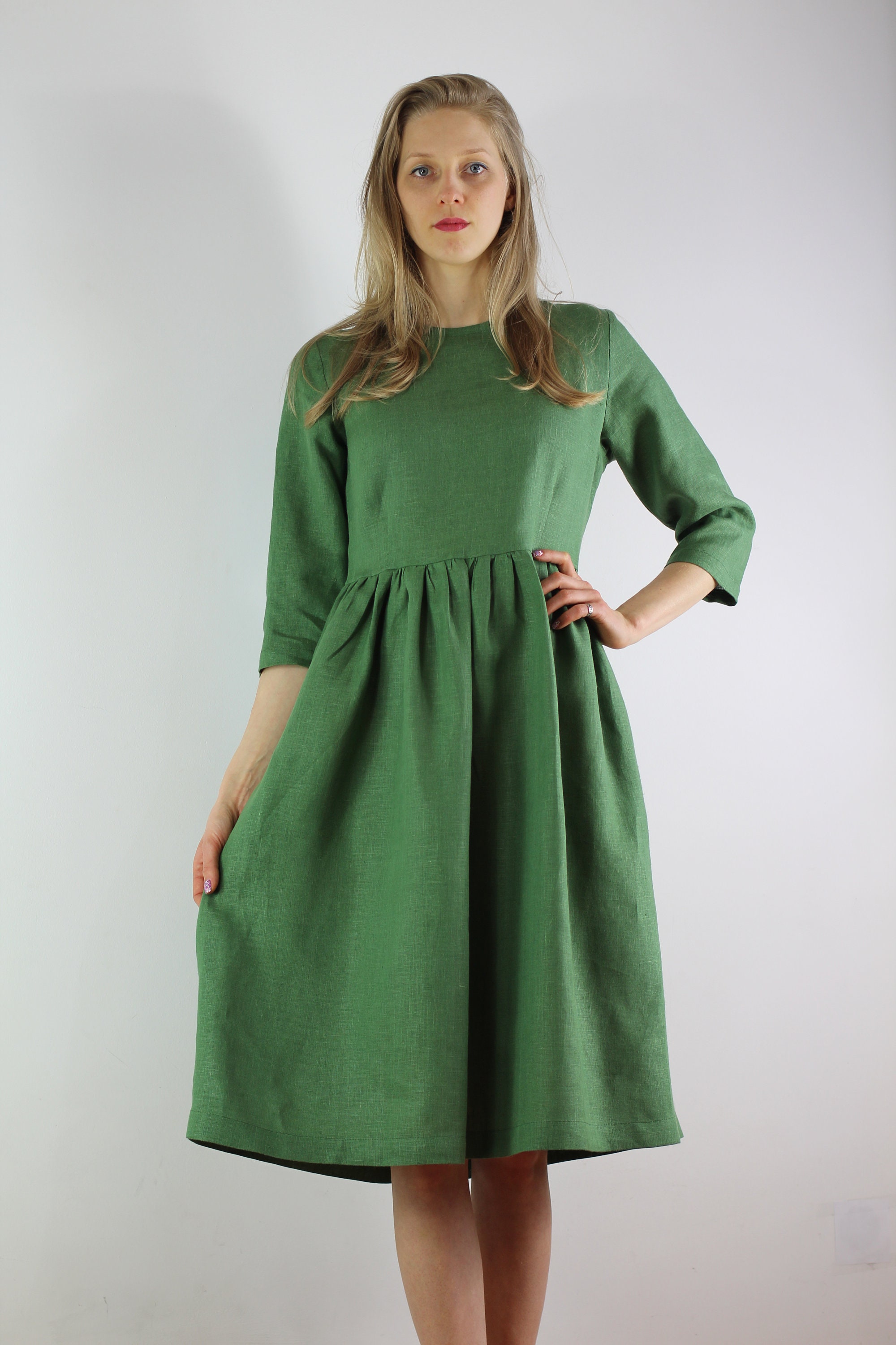Made to Order Pure Linen Dress for Women / Linen Summer Dress / Linen ...