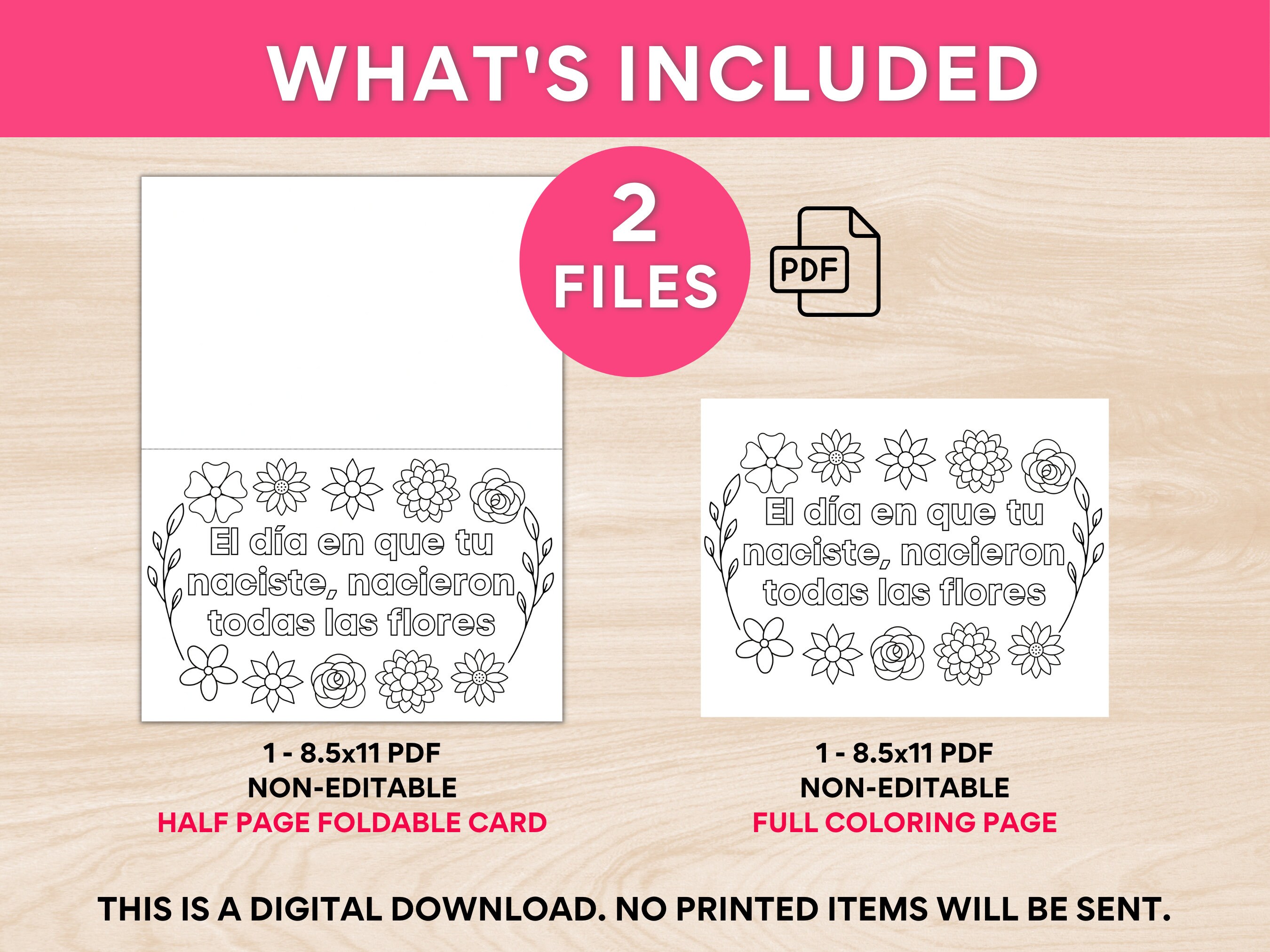 Spanish Birthday Card, Feliz Cumpleaños Greeting Card, Printable ...