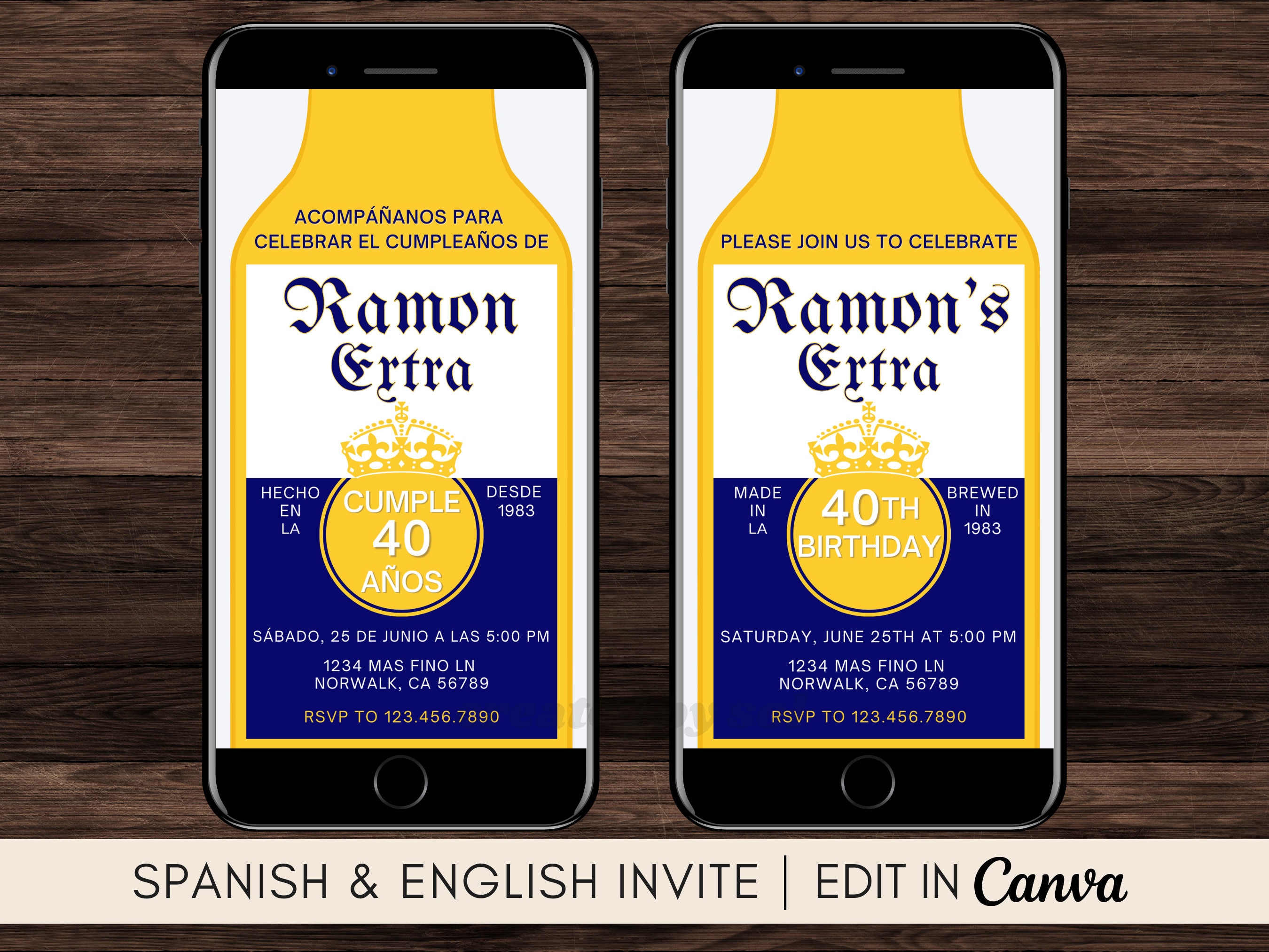 Beer Birthday Party Invite, Corona Beer Birthday Party Invitation ...