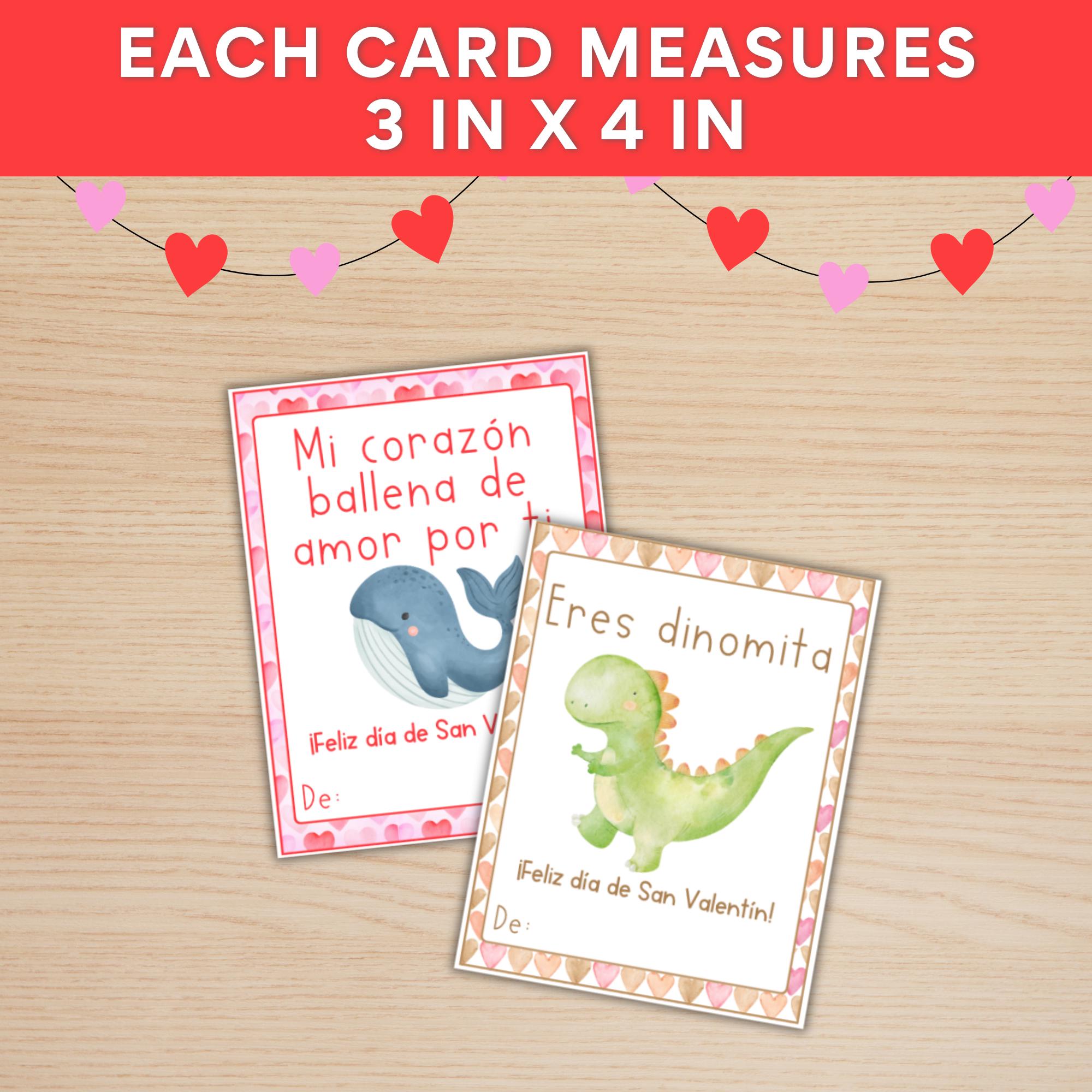 Spanish Valentine's Day Printable Cards, Valentine Watercolor Cards ...