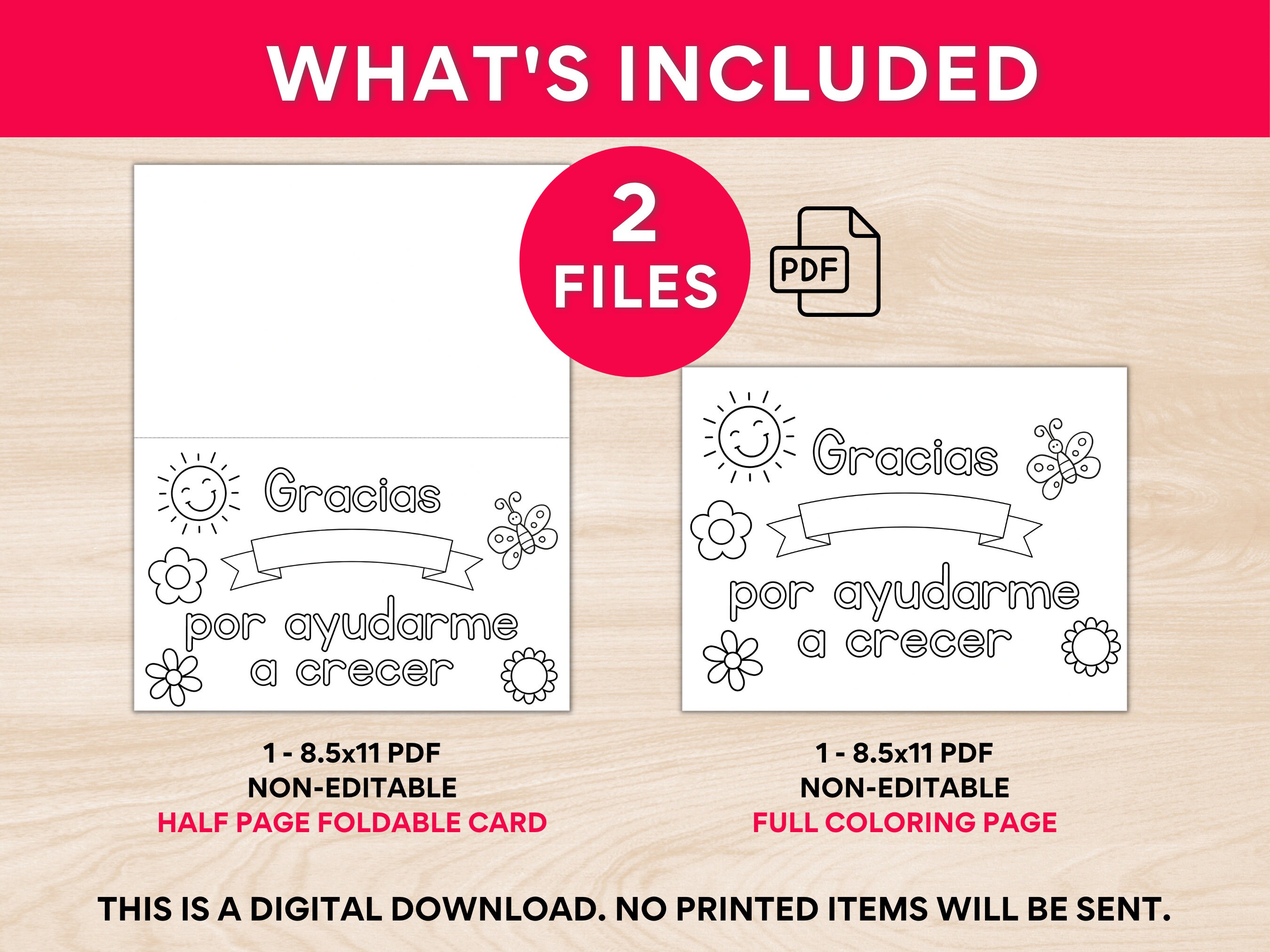 Spanish Teacher Thank You Card Printable Teacher Appreciation - Etsy