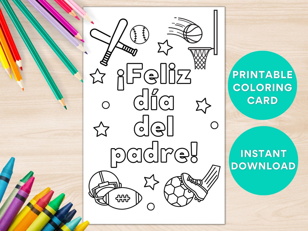 PRINTABLE Spanish Fathers Day Card, Feliz Dia Del Padre, Dia De Los ...