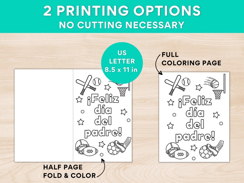 PRINTABLE Spanish Fathers Day Card, Feliz Dia Del Padre, Dia De Los ...