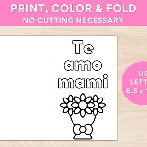 Printable Mother's Day Coloring Card, Colorable Birthday Card, Coloring ...