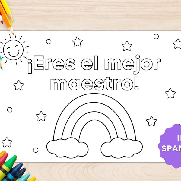 Teacher Appreciation Coloring Card - Etsy