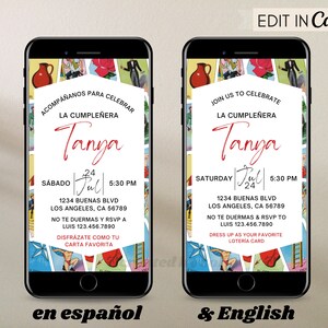 Loteria Birthday Party Invitation, Lotería Fiesta Digital Invite ...