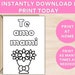 Printable Mother's Day Coloring Card, Colorable Birthday Card, Coloring ...