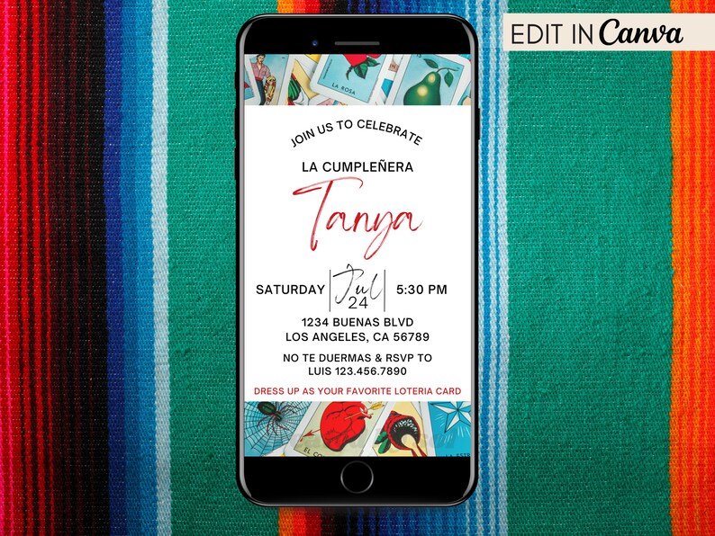 Loteria Birthday Party Invitation, Loteria Birthday Theme Invite ...