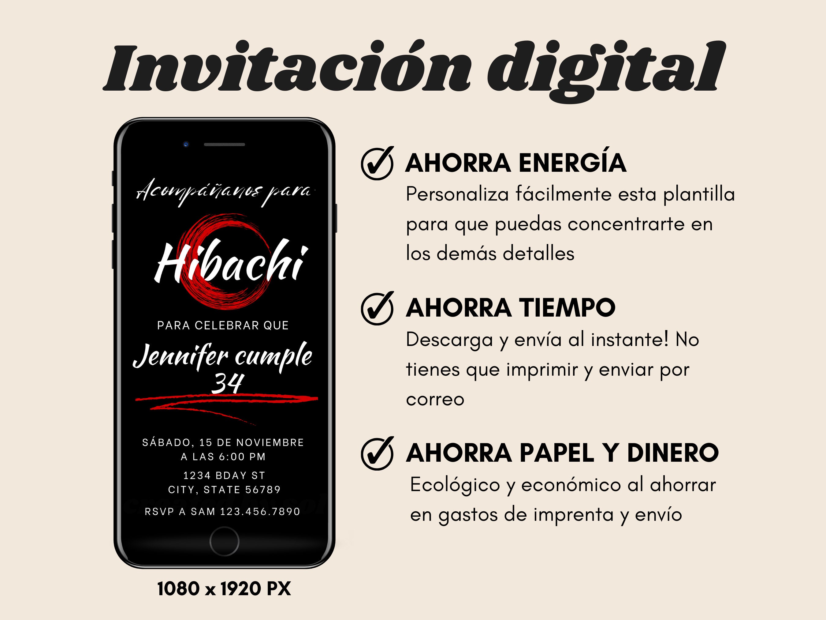 Hibachi Invitation, Dinner Party Invitation, Hibachi Night Invite ...