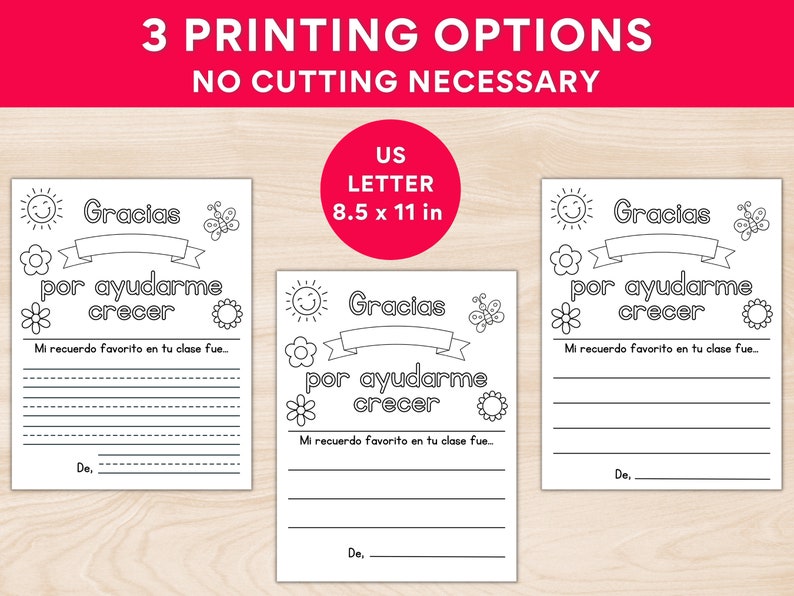 SPANISH Teacher Appreciation Coloring Page Printable, Teacher Thank You ...