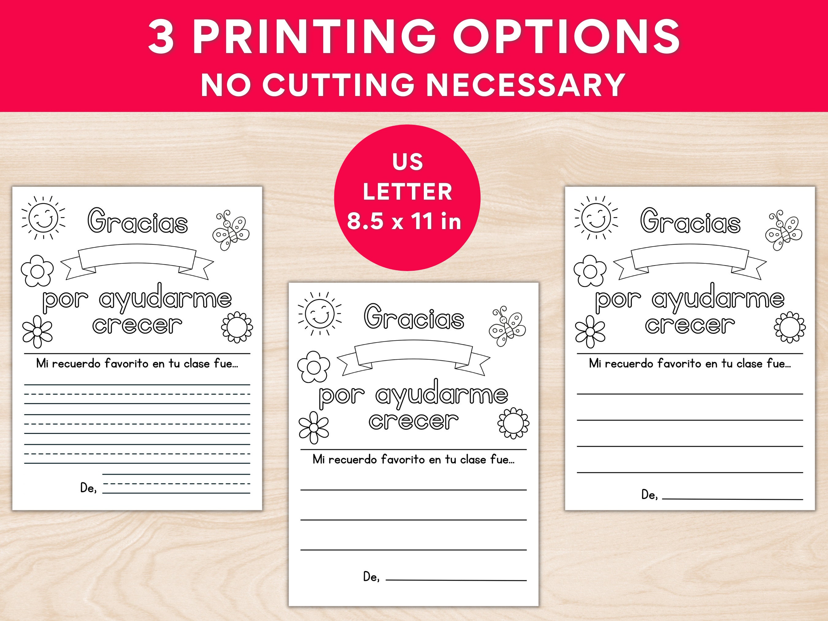 SPANISH Teacher Appreciation Coloring Page Printable, Teacher Thank You ...