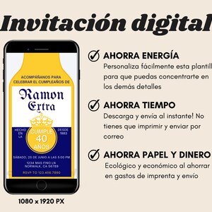 Beer Birthday Party Invite, Corona Beer Birthday Party Invitation ...