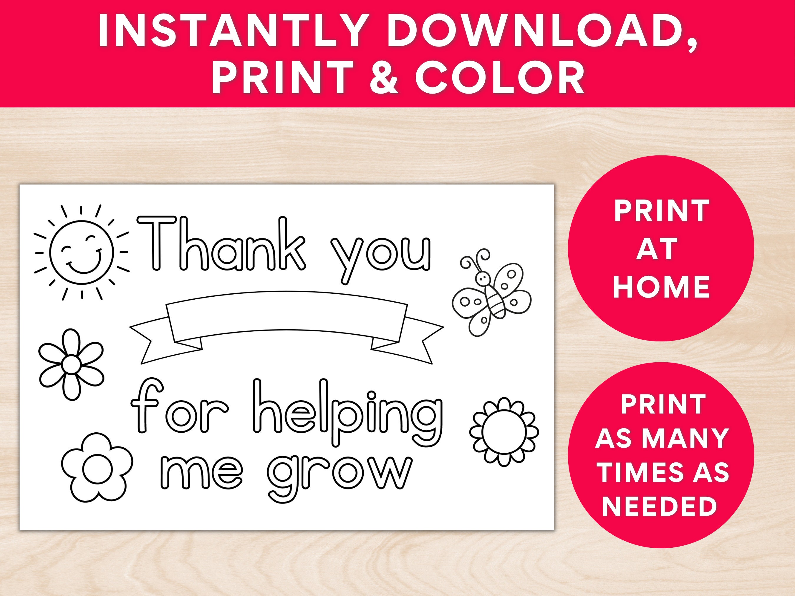 Printable Teacher Appreciation Gift, Teacher Thank You, End of the Year ...