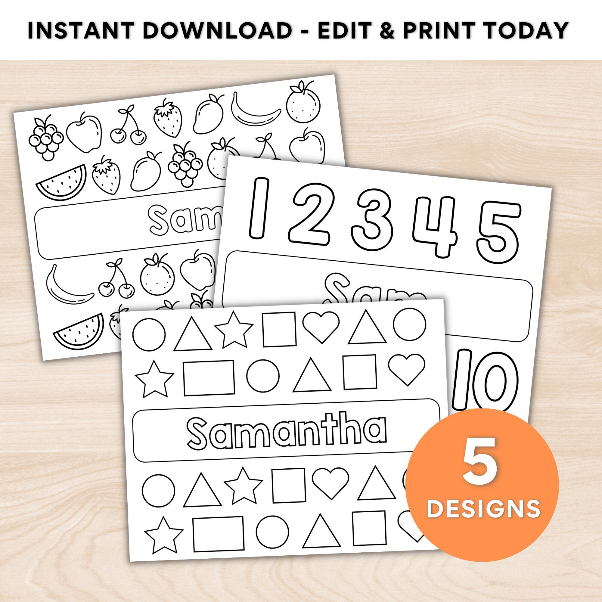 Editable Name Practice Worksheet Custom Name Coloring Page - Etsy