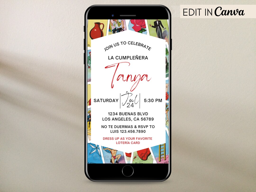 Loteria Birthday Party Invitation Loteria Birthday Theme - Etsy