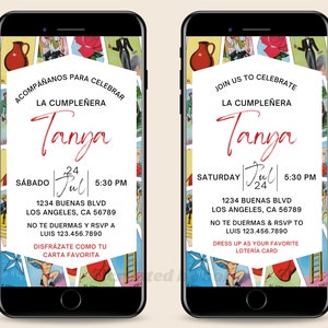 Loteria Birthday Party Invitation, Lotería Fiesta Digital Invite ...
