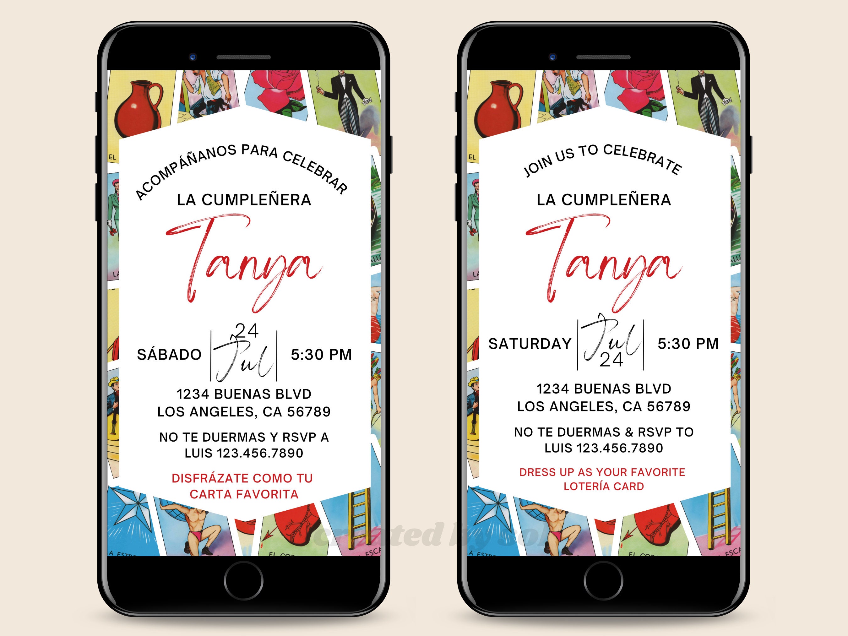 Loteria Birthday Party Invitation, Lotería Fiesta Digital Invite ...