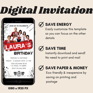 Rebelde Birthday Party Invitation, RBD Tie Party Invite, Invitación De ...