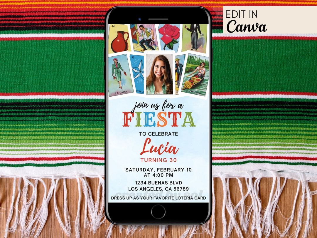 Loteria Birthday Theme Party Invitation Lotería Fiesta - Etsy UK