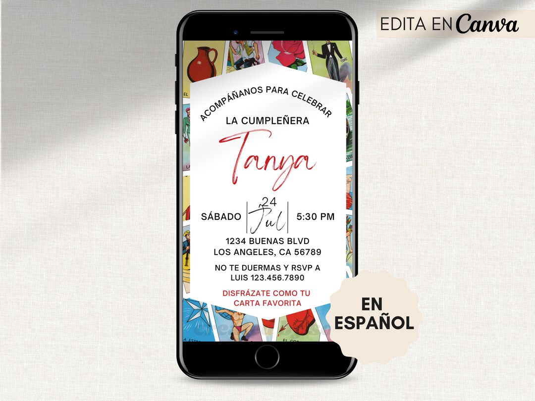 Loteria Invitación, Fiesta De Cumpleaños De Lotería, Spanish Loteria ...