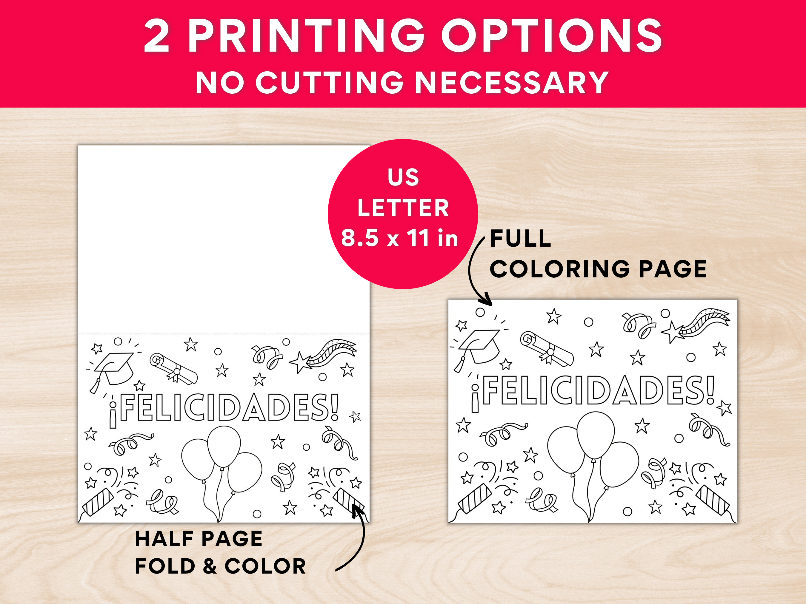 Graduation Card Coloring