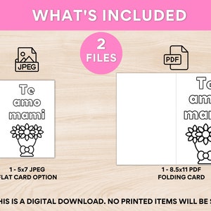 Printable Mother's Day Coloring Card, Colorable Birthday Card, Coloring ...