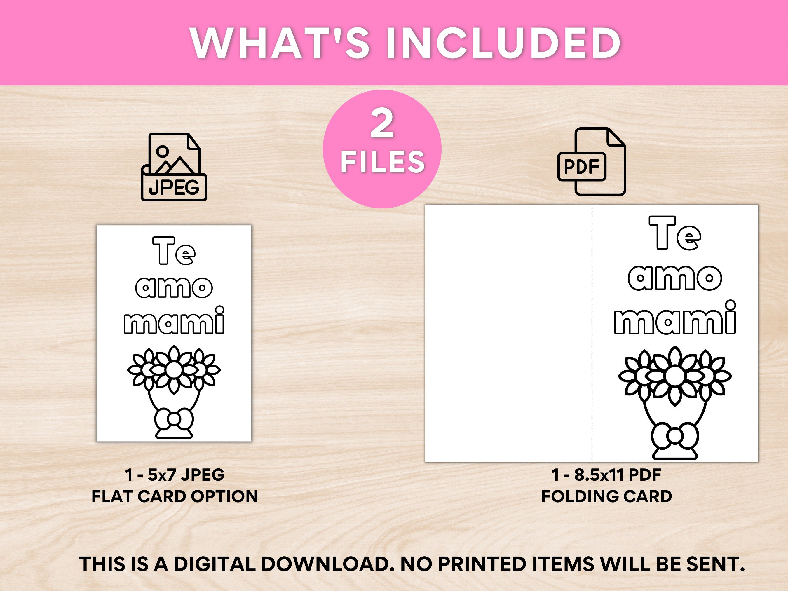 Printable Mother's Day Coloring Card, Colorable Birthday Card, Coloring ...