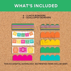 Classroom Bulletin Board Borders, Spanish Classroom Decor, Papel Picado ...