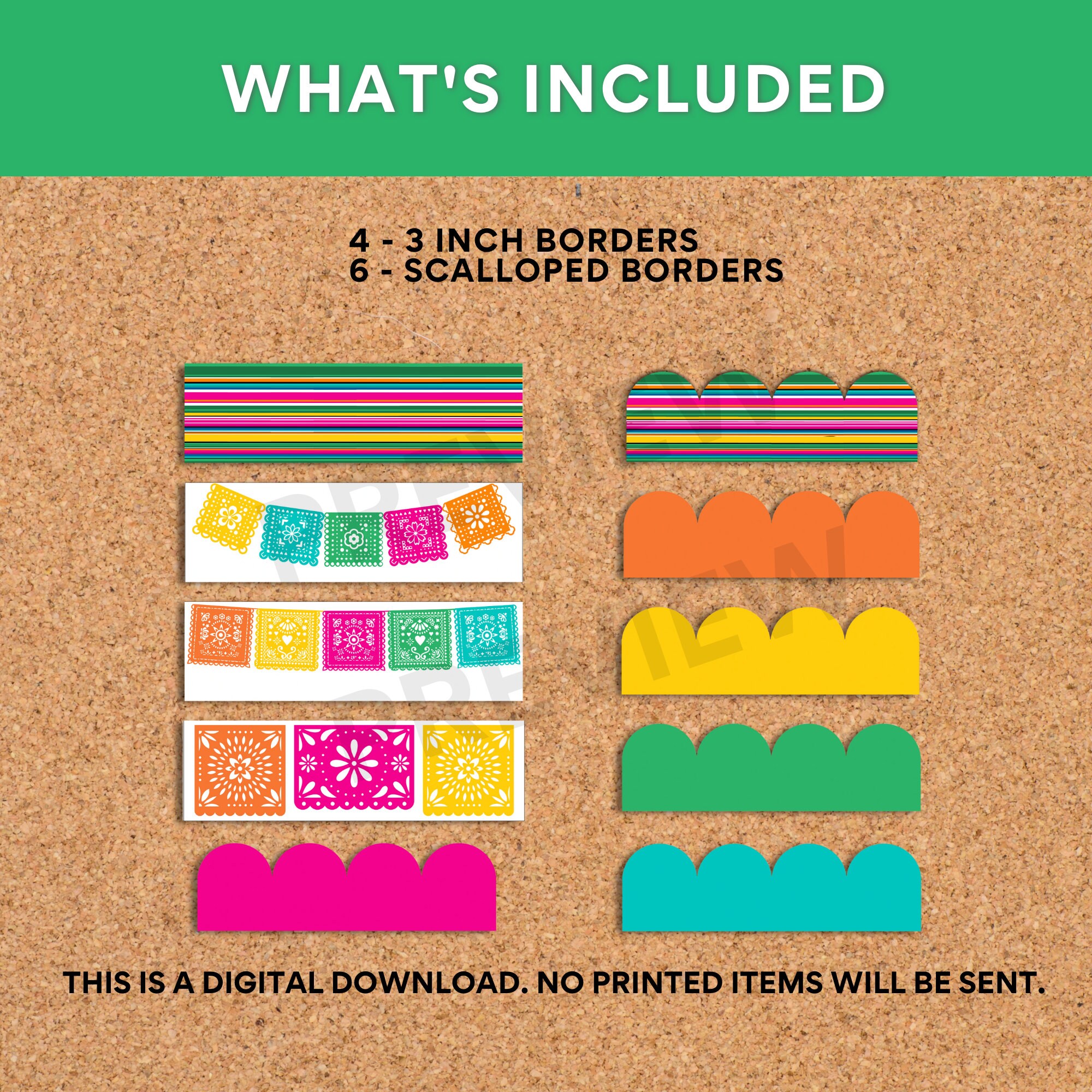 Classroom Bulletin Board Borders Spanish Classroom Decor - Etsy