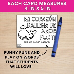 Spanish Valentine's Day Printable Cards, Valentine Coloring Cards ...