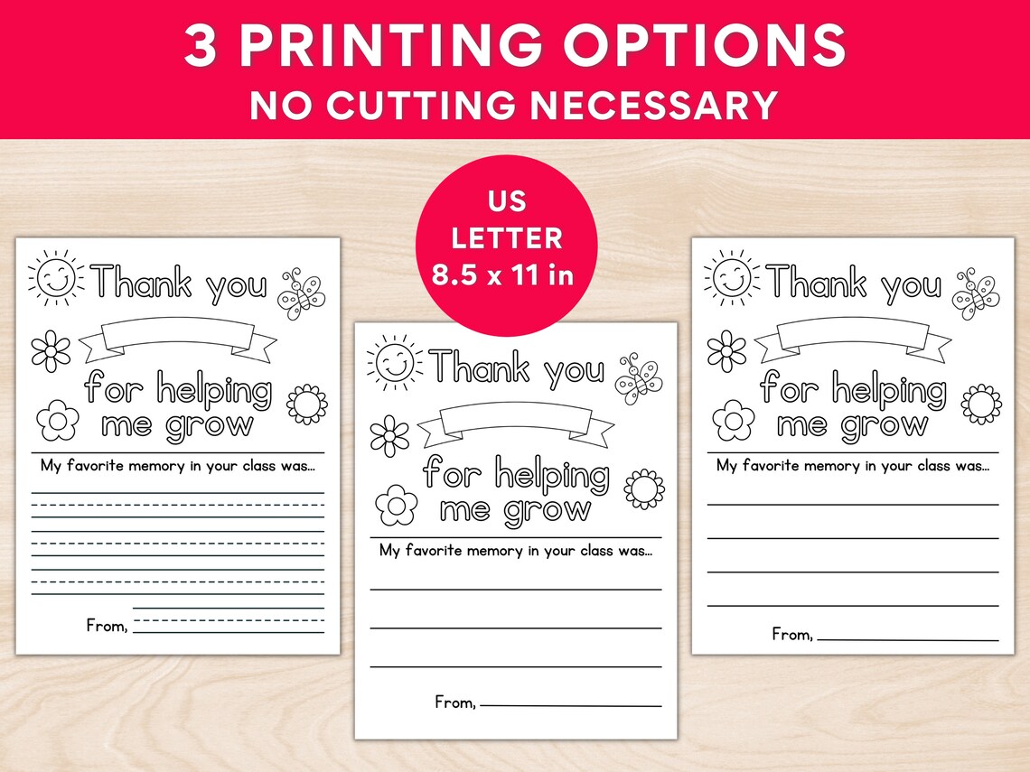 Teacher Appreciation Coloring Page Printable, Teacher Thank You Card ...