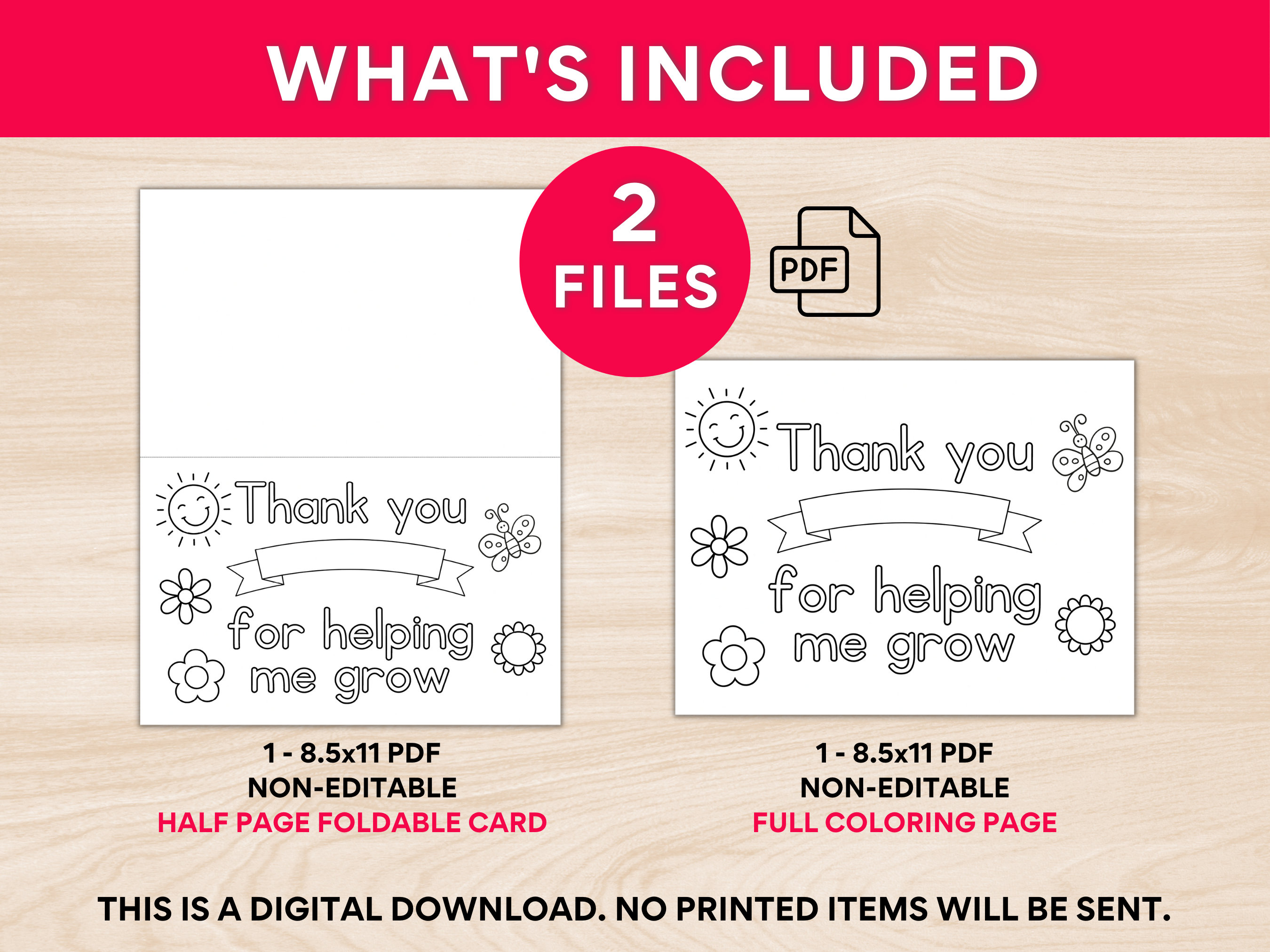 Printable Teacher Appreciation Gift, Teacher Thank You, End of the Year ...