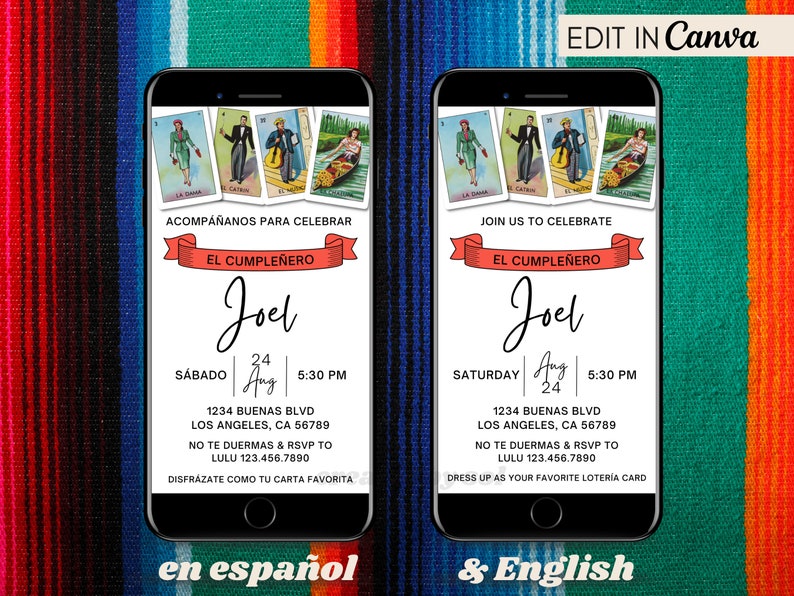 Loteria Birthday Party Invitation, Lotería Fiesta Invite, Mexican ...